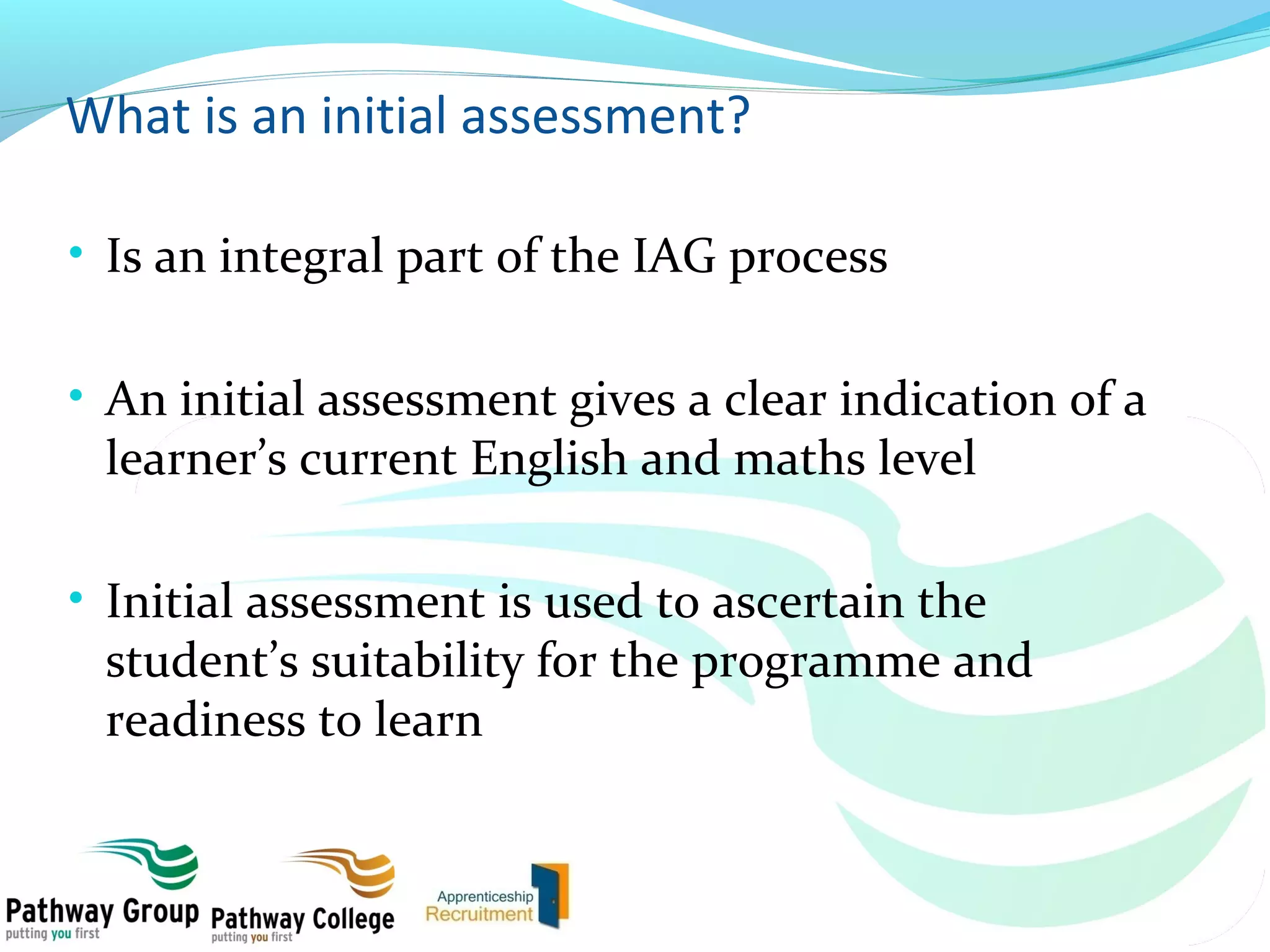 Pathway pp initial assessments | PPT