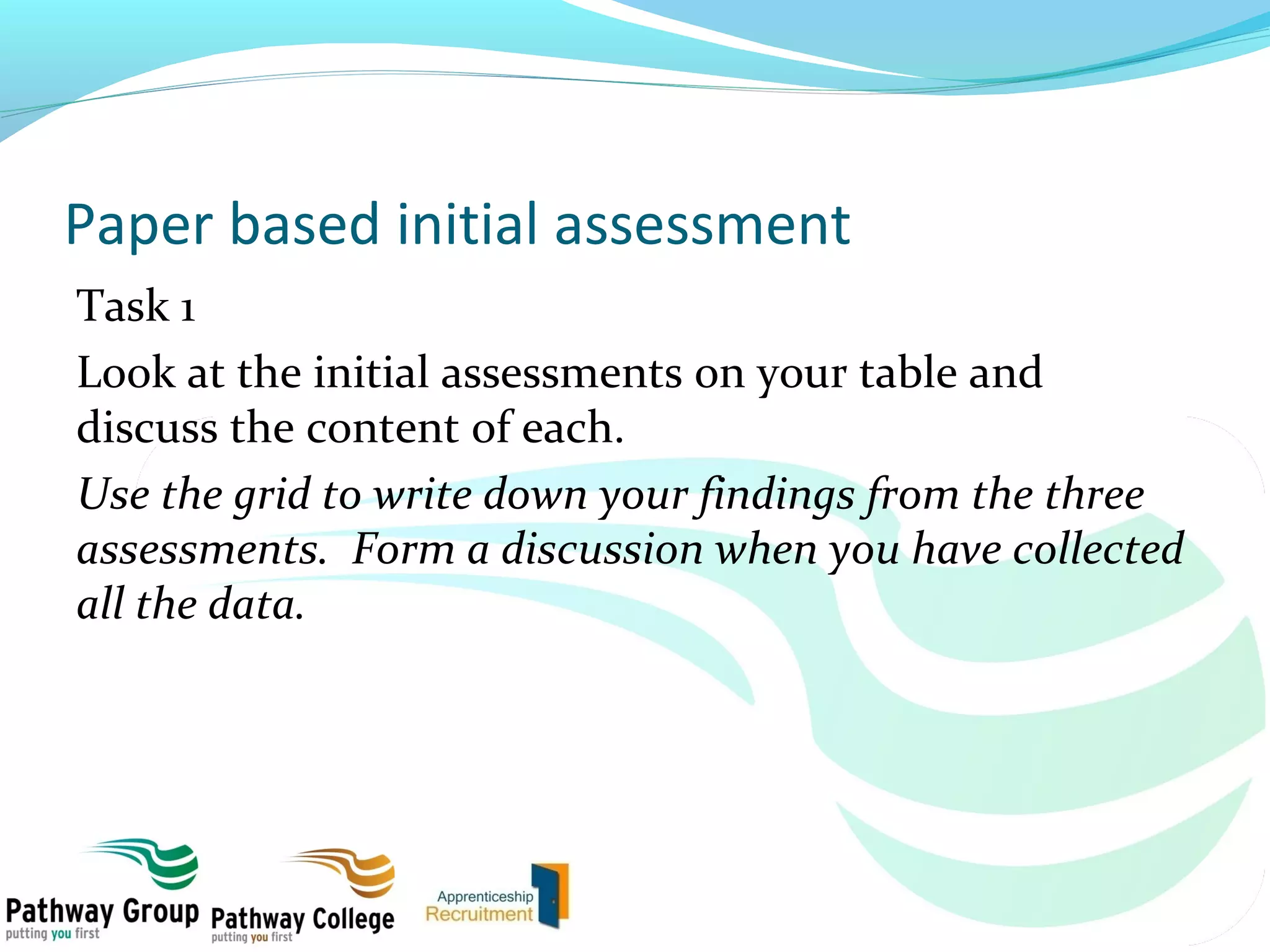 Pathway pp initial assessments | PPT