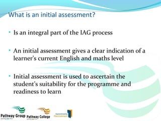 Pathway pp initial assessments | PPT | Educational Assessment | Education