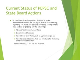 Pathways -- Statutory and other changes for Pilot Program - January ...