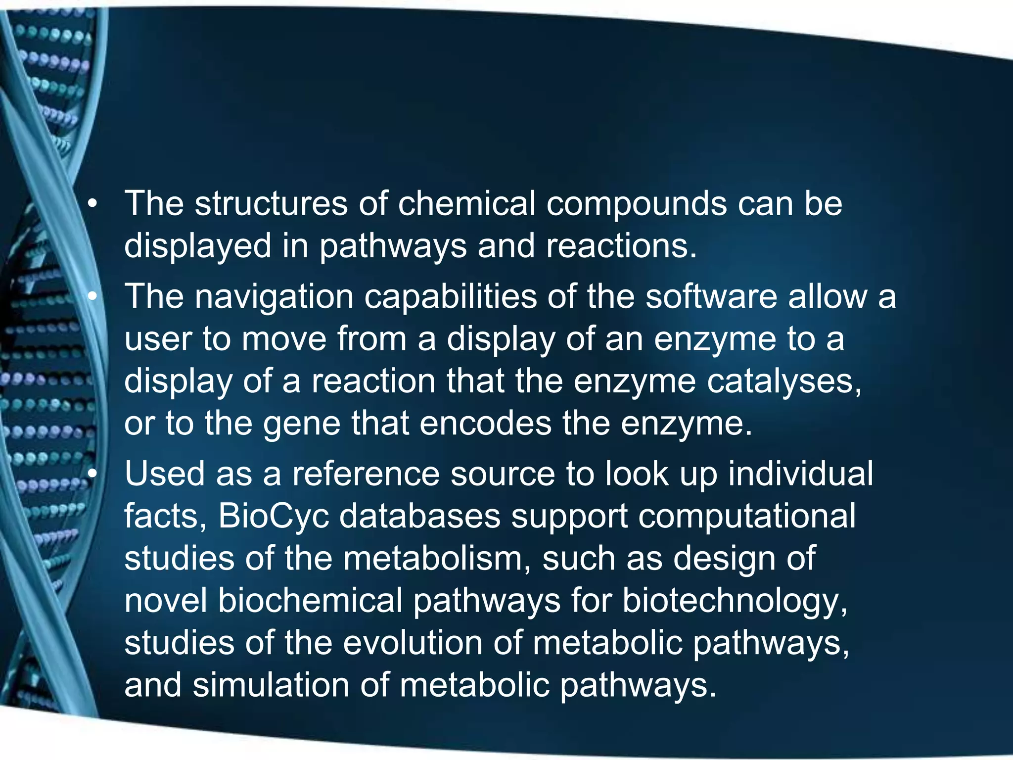 Pathways and genomes databases in bioinformatics | PPTX