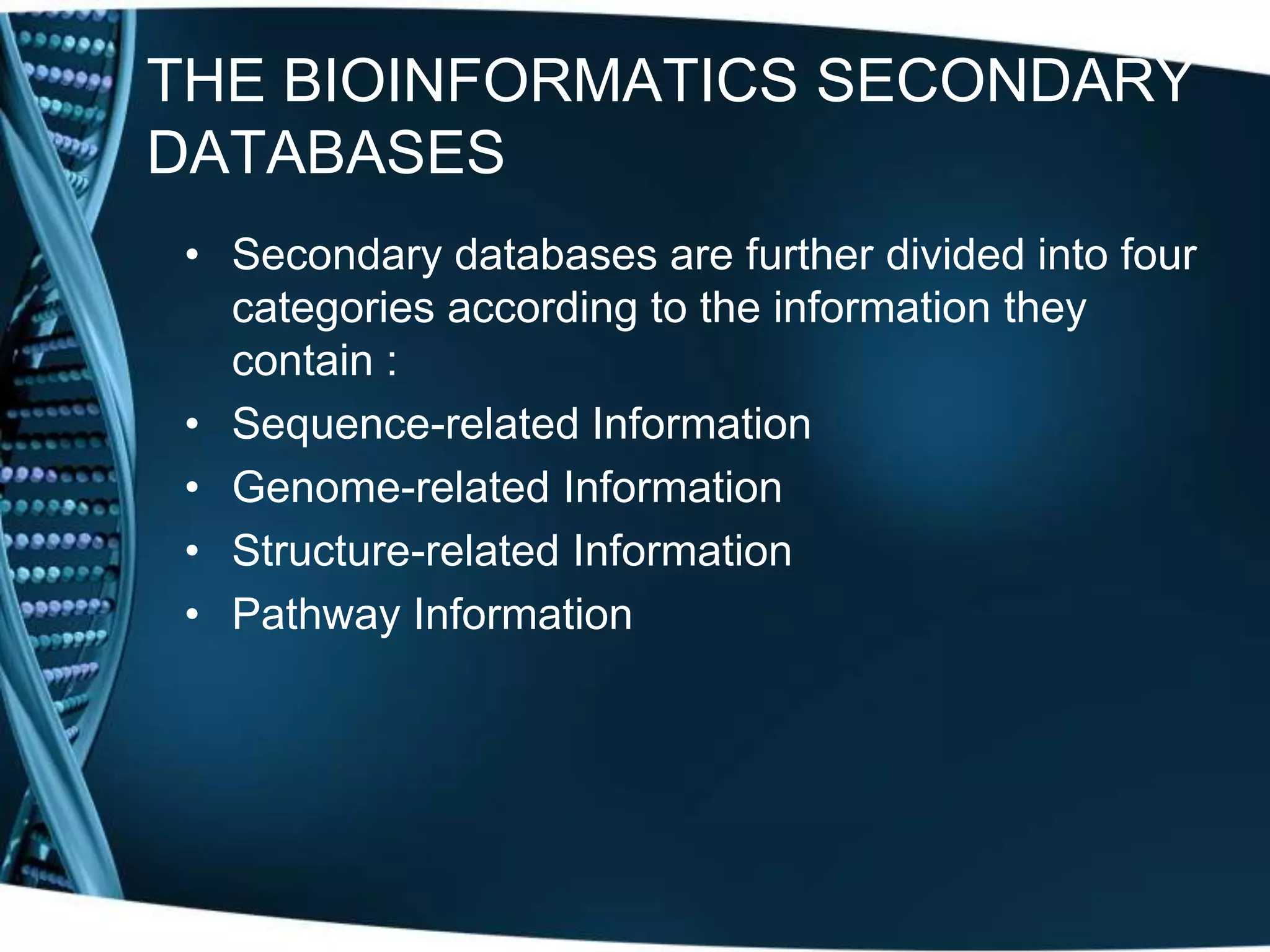Pathways and genomes databases in bioinformatics | PPTX