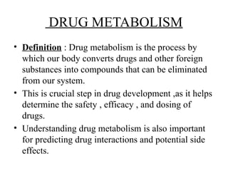 pathways of metabolism by drugs in the body | PPT