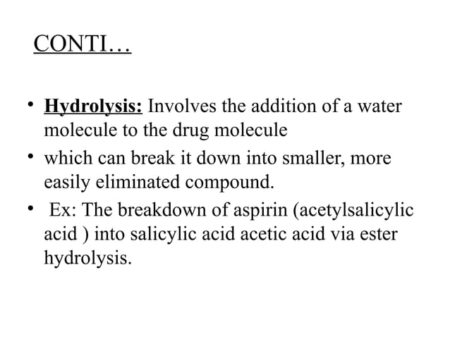 pathways of metabolism by drugs in the body | PPT