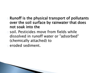 Pathways of pesticide loss | PPT