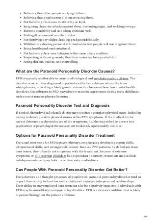 Paranoid Personality Disorder Treatment in Utah | PDF