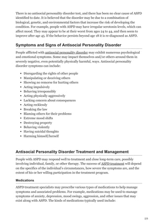 Antisocial Personality Disorder (ASPD) Treatment in Utah | PDF