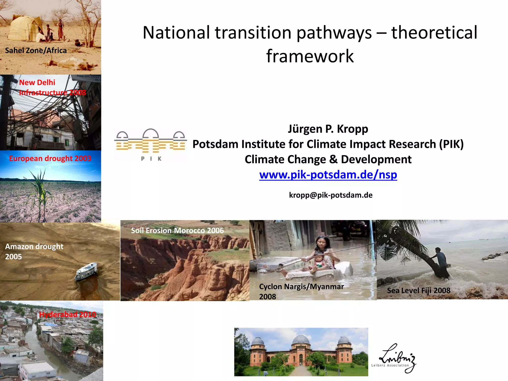 National Transition Pathways Theoretical Framework Ppt