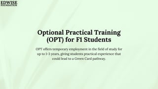 Pathways to a Green Card: A Guide for F1 Students in the U.S. | PPT