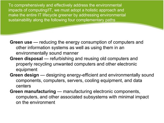 Pathways to green computing2 | PPT | Computing | Technology & Computing