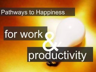 Pathways to Happiness for Satisfaction with Work in terms of ...
