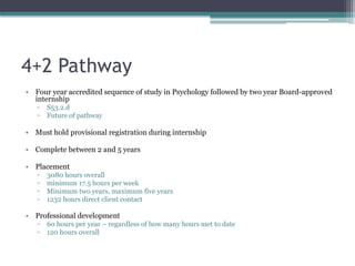 Pathways to registration as a psychologist psychology board of ...