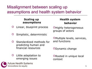Pathways to Scaling up Health Services in Complex Adaptive Systems | PPT