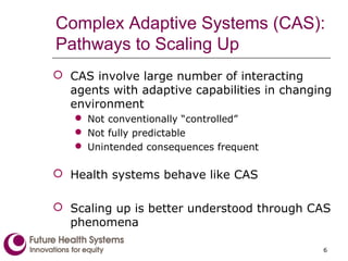 Pathways to Scaling up Health Services in Complex Adaptive Systems | PPT