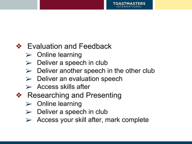 Toastmasters Pathways VSS for BCMs 6 | PPT