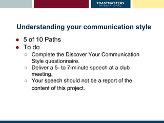 Toastmasters Pathways VSS for BCMs 6 | PDF | Educational Assessment | Education