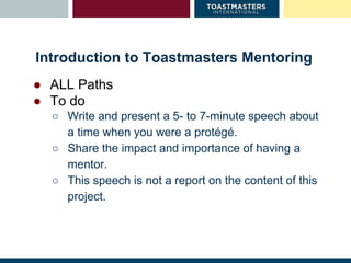 Toastmasters Pathways VSS for BCMs 6 | PDF | Educational Assessment | Education