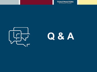 Toastmasters Pathways VSS for BCMs 6 | PDF