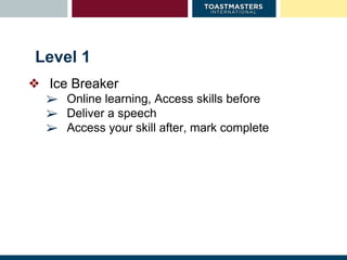 Toastmasters Pathways VSS for BCMs 6 | PDF