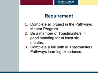 Toastmasters Pathways VSS for BCMs 7 | PPT