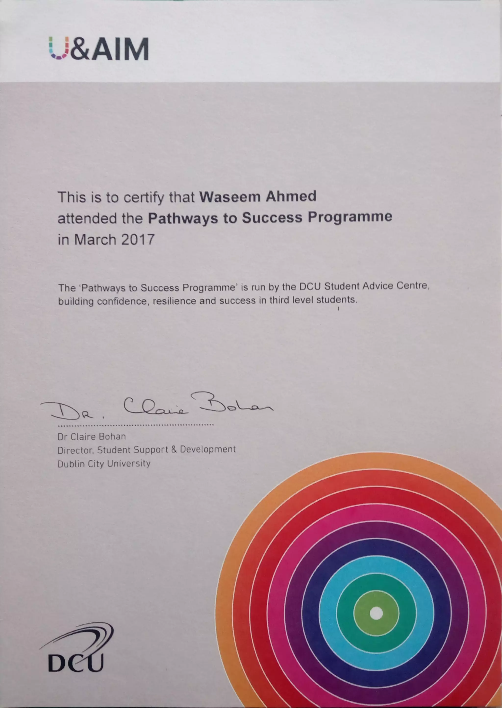Pathway to success certificate | PDF