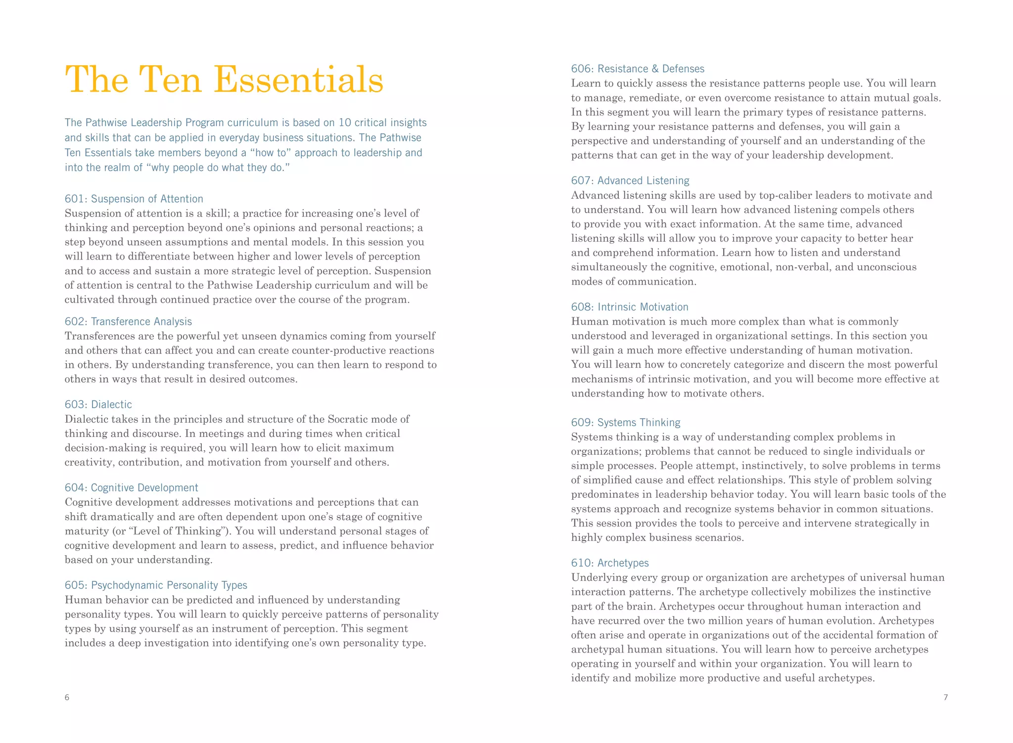 Pathwise Leadership Development Program - Brochure | PDF