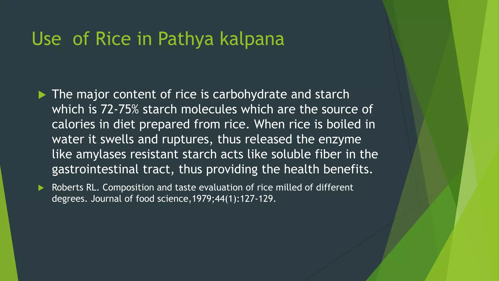An insight into the applications of Pathya Kalpana | PPTX