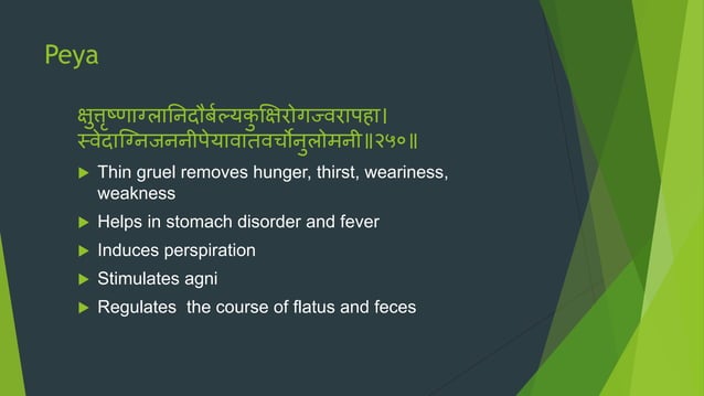 An insight into the applications of Pathya Kalpana | PPTX