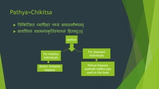 An insight into the applications of Pathya Kalpana | PPTX