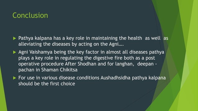 An insight into the applications of Pathya Kalpana | PPTX