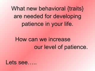 Patience | PPT