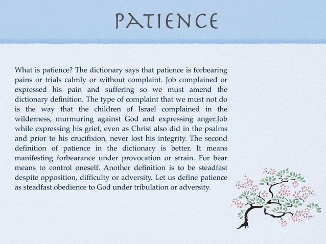 Patience | PPT