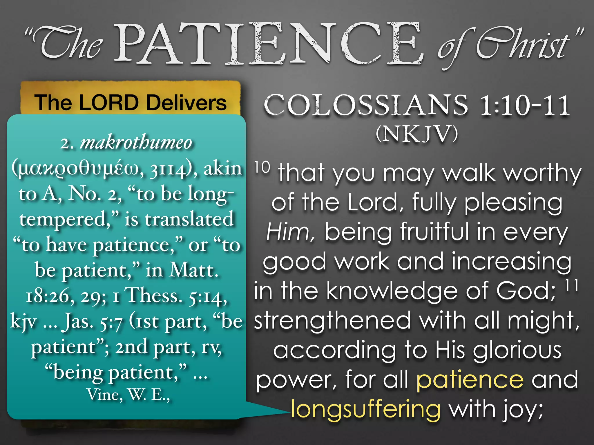 “The Patience of Christ” | PDF