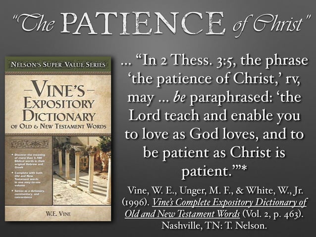 “The Patience of Christ” | PPT
