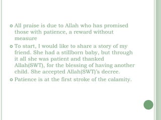Patience - Sabr | PPTX
