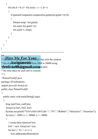 Patient.java package A9.toStudents; public class Patient imple.pdf
