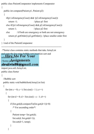 Patient.java package A9.toStudents; public class Patient imple.pdf