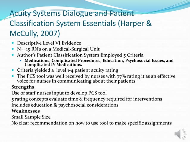 Patient acuity | PPTX