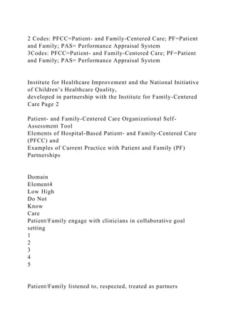 Patient- and Family-Centered Care Organizational Self-Assessment T.docx