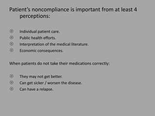Patient compliance with medical advice | PPT