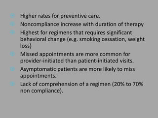 Patient compliance with medical advice | PPT