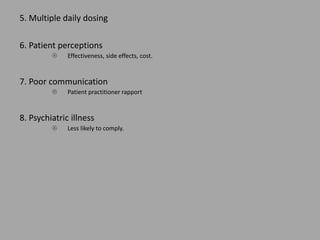 Patient compliance with medical advice | PPT