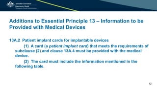 Presentation: Patient implant cards and information leaflets ...