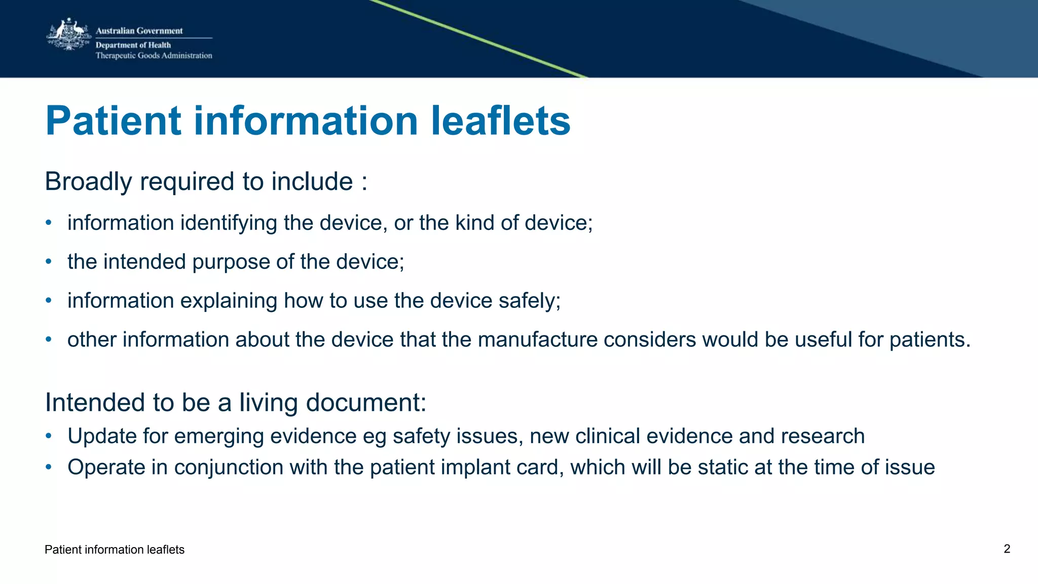 Patient information-leaflets | PPTX