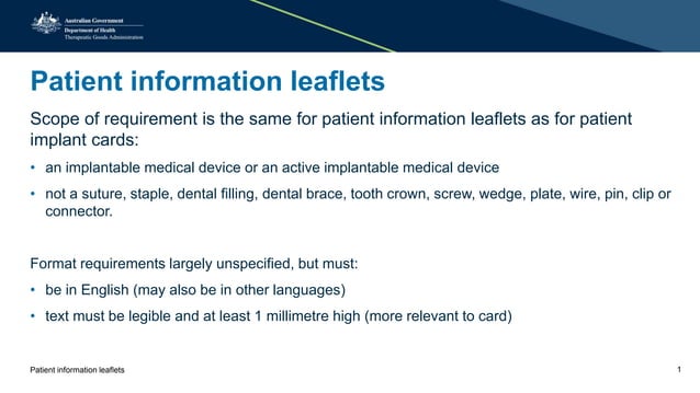 Patient information-leaflets | PPT