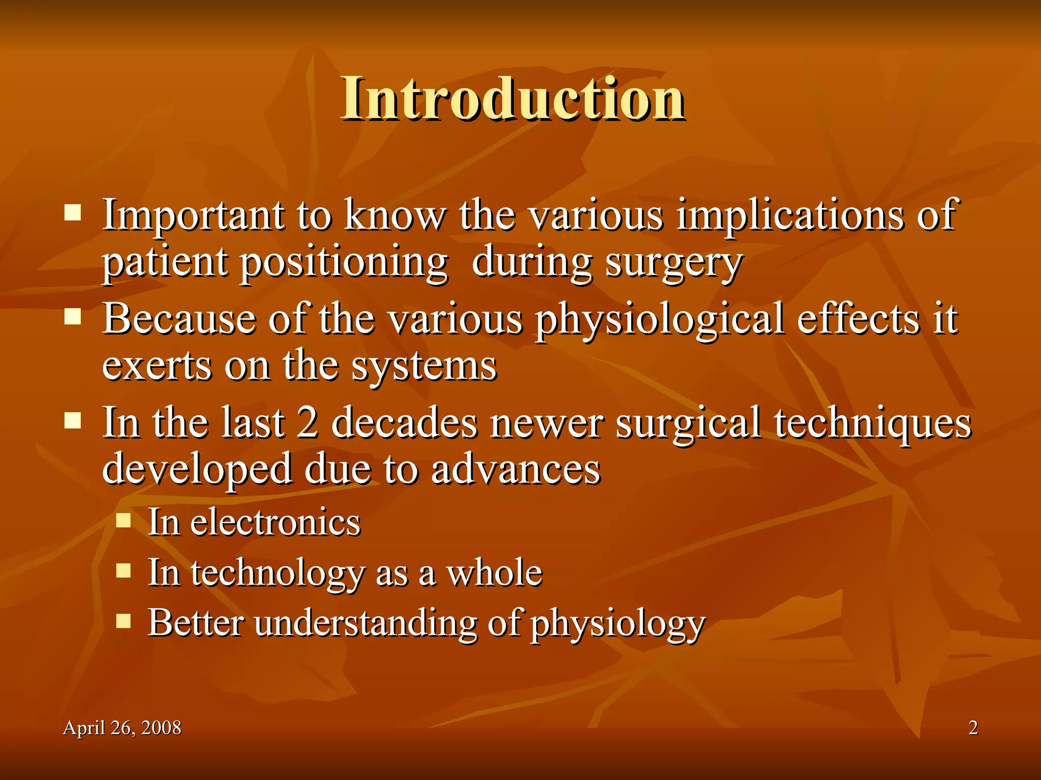 Patient Positioning | PPT