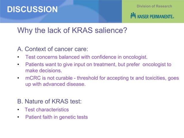 Patient Views of KRAS Testing for Treatment of Metastatic Colorectal ...