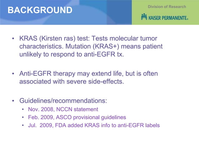 Patient Views of KRAS Testing for Treatment of Metastatic Colorectal ...