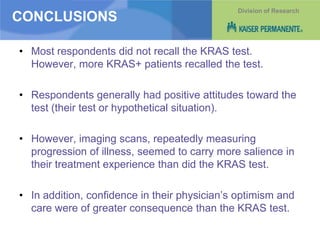 Patient Views of KRAS Testing for Treatment of Metastatic Colorectal ...