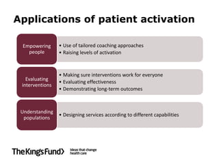 Patient activation: New insights into the role of patients in self ...